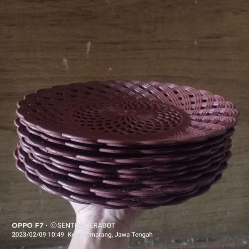 Jual 12pcs Piring Makan Anyaman Rotan Plastik Tebal 24cm 1 Lusin Di Seller Raindrop - Cengkareng ...