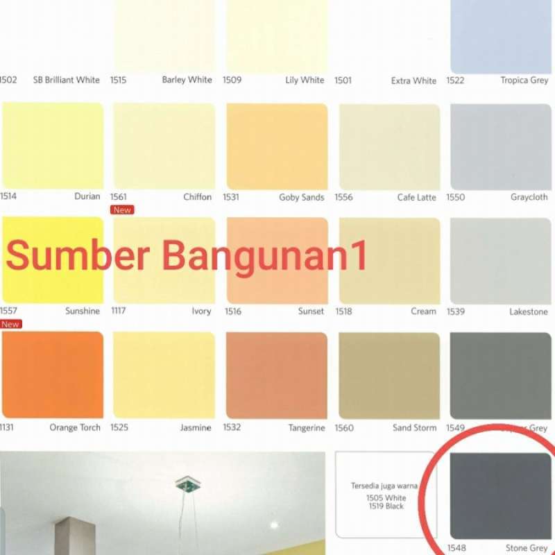 Jual Cat Tembok Qluc Abu - Abu Nippon Paint 4.5kg Dinding Interior Q ...