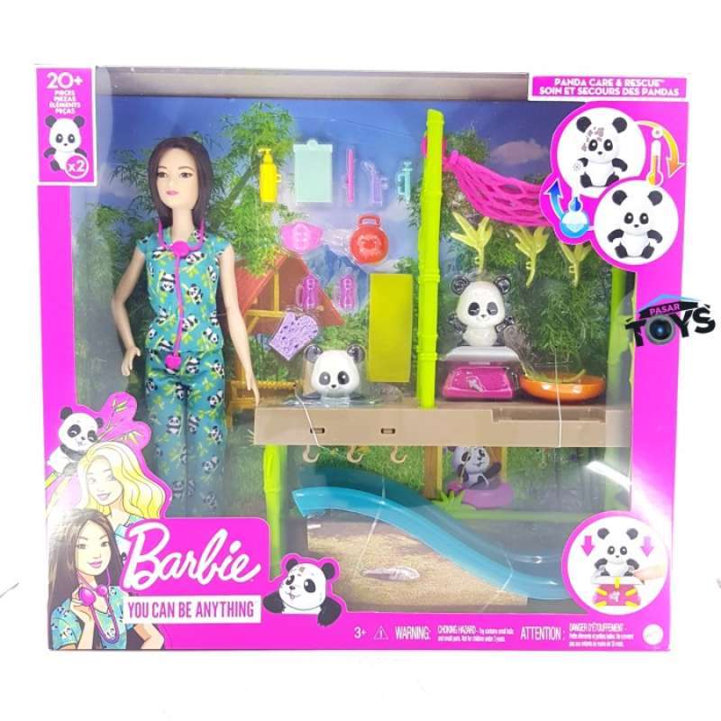 Promo Barbie Baby Panda Care And Rescue Playset Diskon 23% Di Seller ...