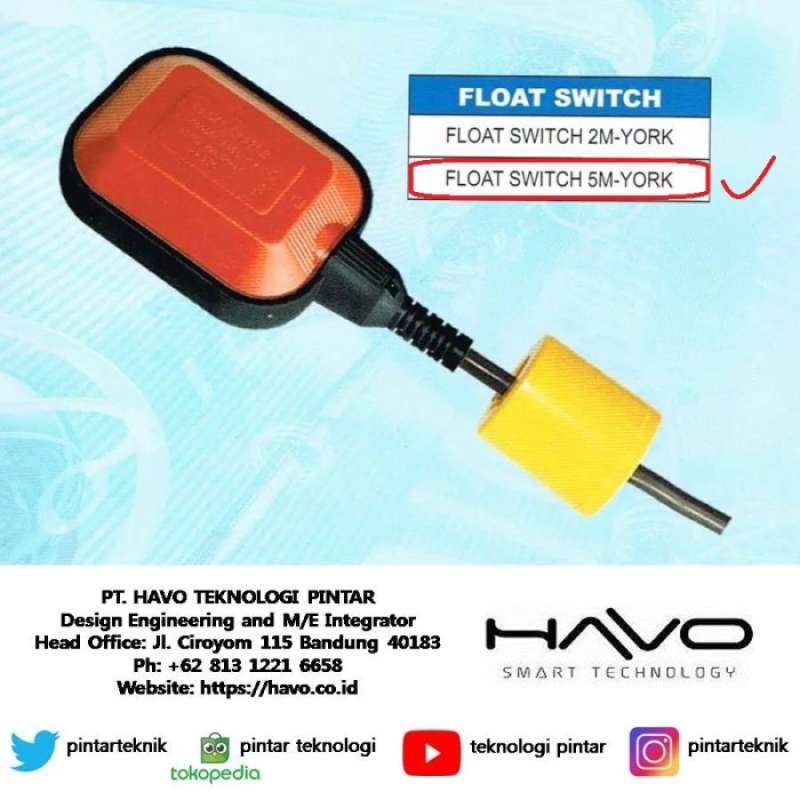 Jual Sensor Pelampung Celup Ketinggian Air Float Level Switch York Fps ...