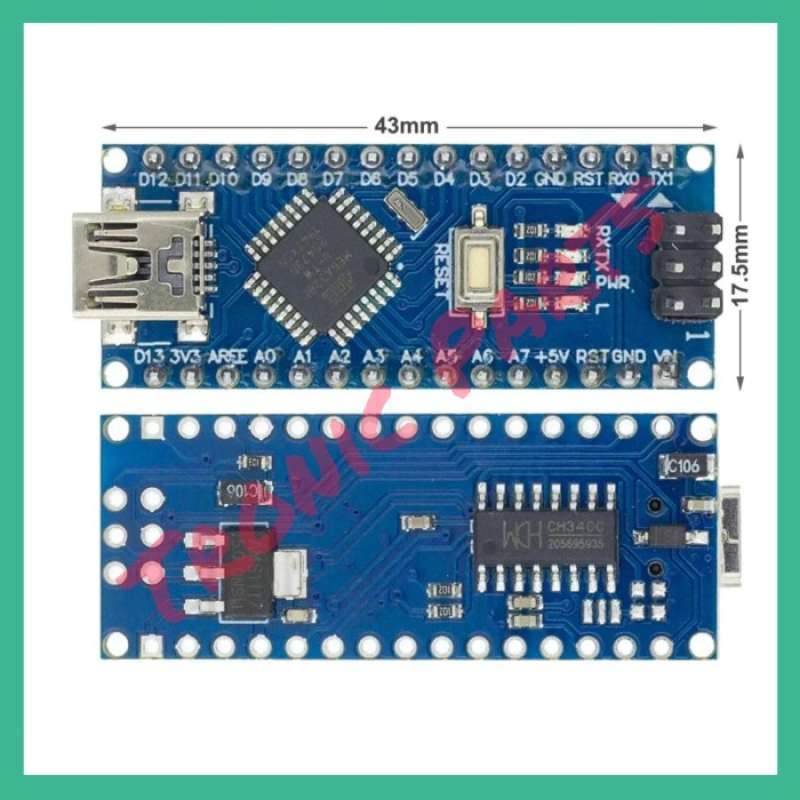 Jual Arduino Nano V3 Atmega328p Ch340 Compatible Board Solderless Pin I