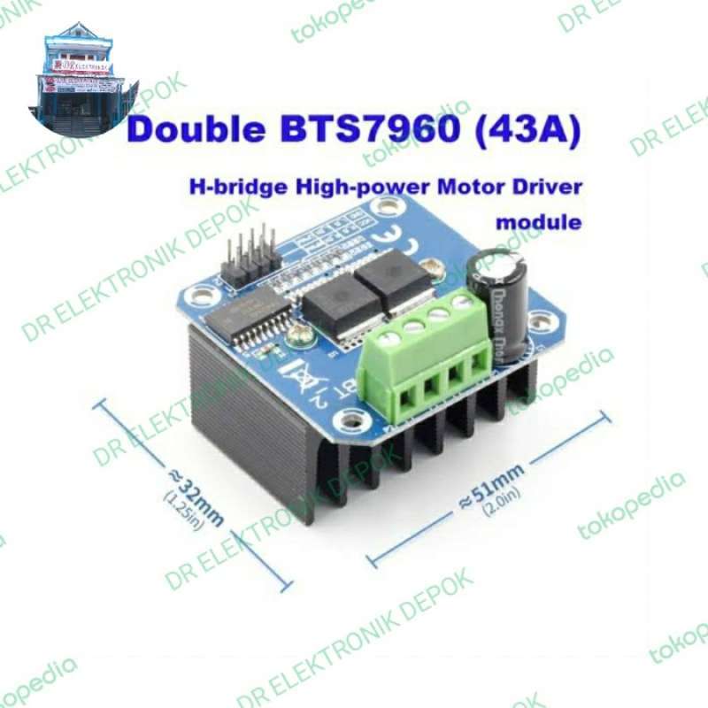 Jual H-bridge Ibt-2 High Current Motor Driver Module Arduino 43a Bts7960 Di Seller Aghanim ...