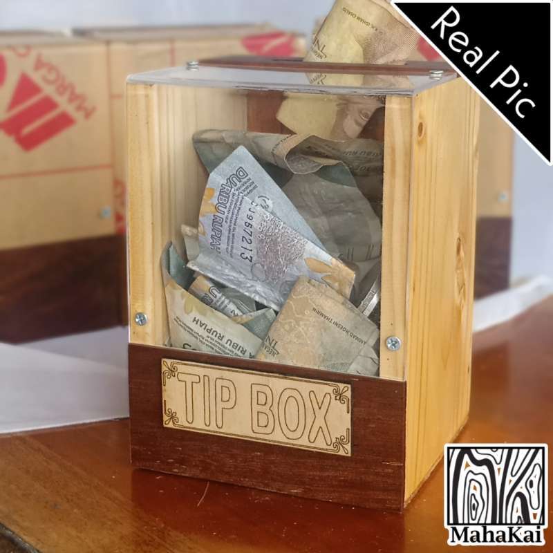 Jual Kotak Tip Box Kayu Celengan Kotak Saran Amal Akrilik Display Box ...