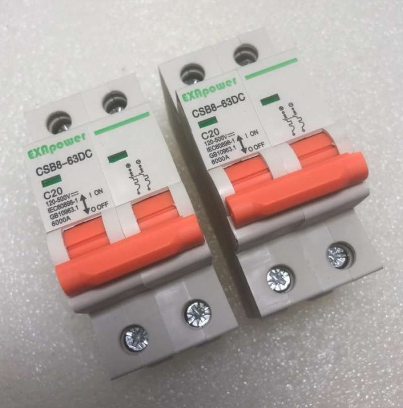 Jual Mcb Dc 2p 63a 500v Circuit Breaker Dc 2 Poles 63a - 2p 16a Di ...