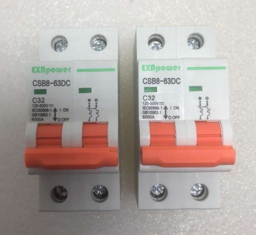 Jual Mcb Dc 2p 63a 500v Circuit Breaker Dc 2 Poles 63a - 2p 16a Di ...