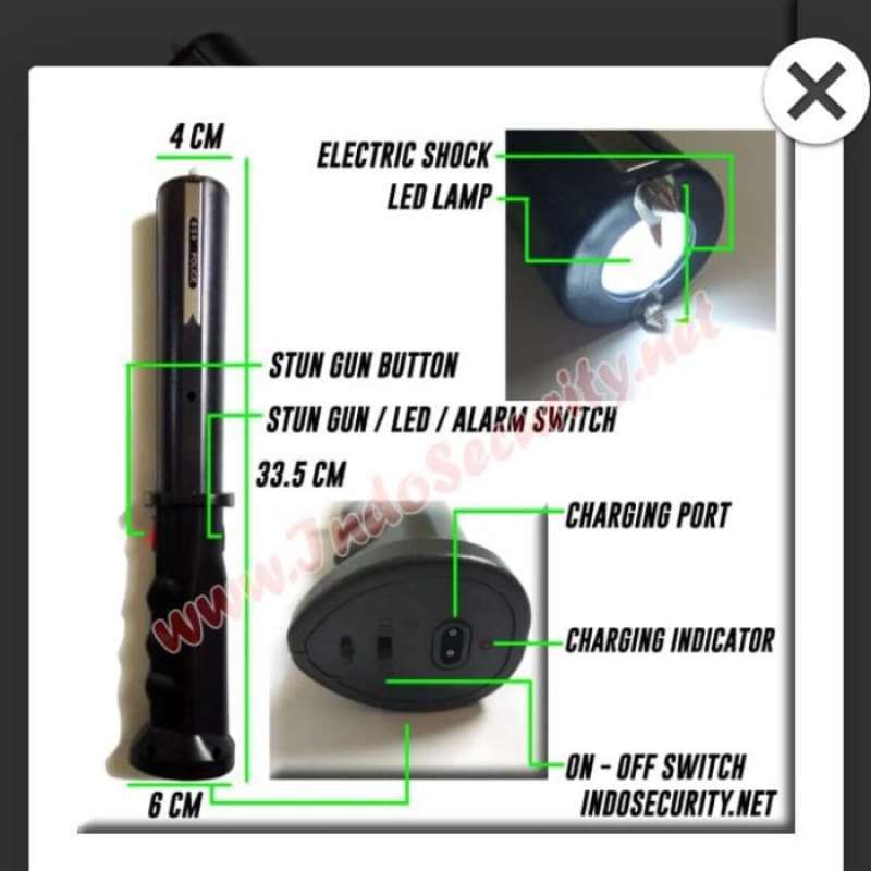 Jual Alat Stik Pertahanan Diri Dengan Senter Led Dan Setrum Listrik ...