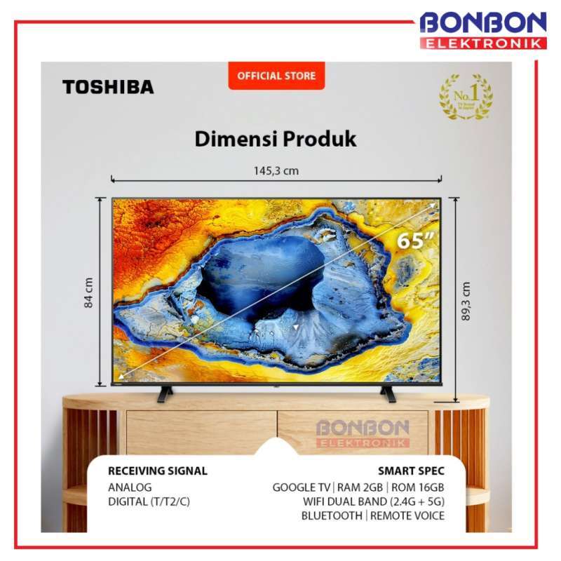 Jual Toshiba Led Tv 65 Inch 65c350np 4k Uhd Google Smart Tv (free ...