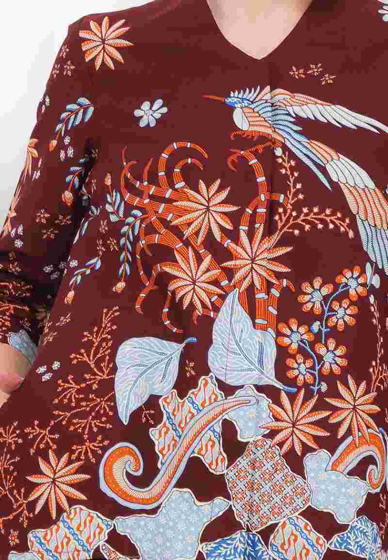 Promo Arjuna Weda Blouse Batik Sawat Manuk 18a150034 - Merah Tua Diskon ...