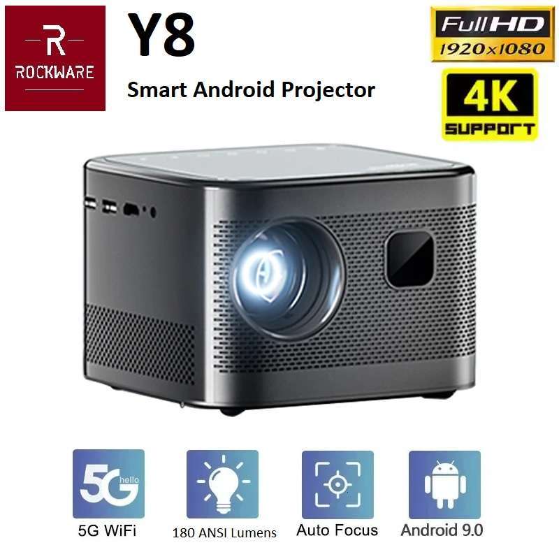 Jual Rockware Y8 - Smart Android Projector 180 Ansi Lumens Fhd 1080p Di ...