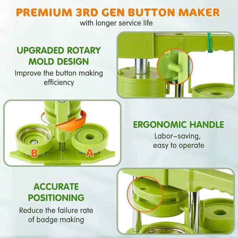 Jual Dcbadge Mesin Press Pin Bros Peniti Bulat Rotating Button Maker Dc ...