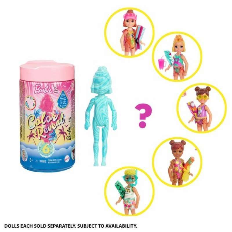 Promo Mainan Boneka Barbie Chelsea Colour Reveal Surprises Sand & Sun ...