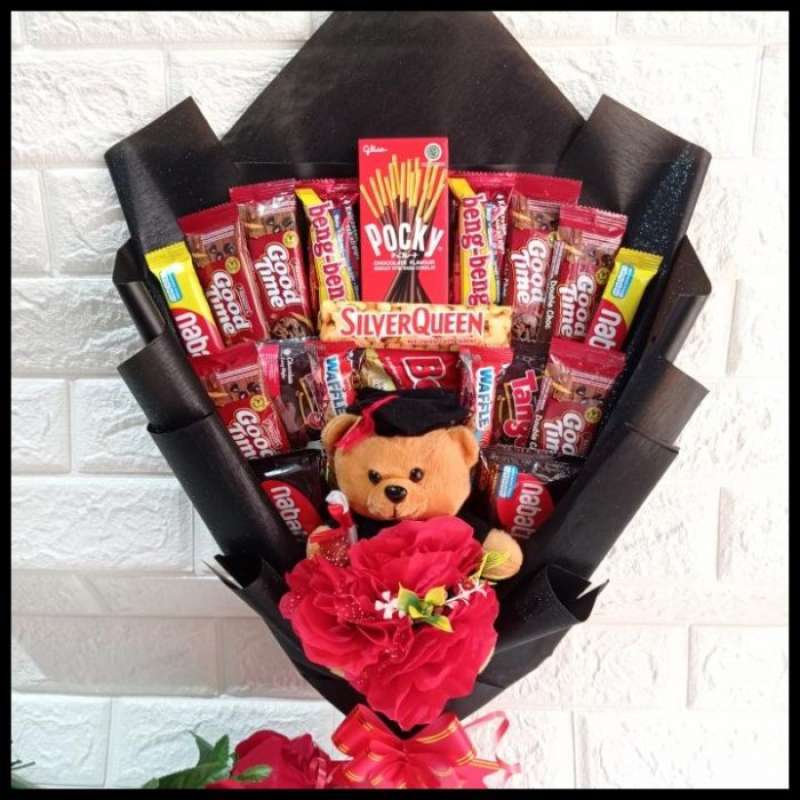 Promo Buket Bucket Snack+boneka+bunga Besar , Sidang, Wisuda, M159 Best ...