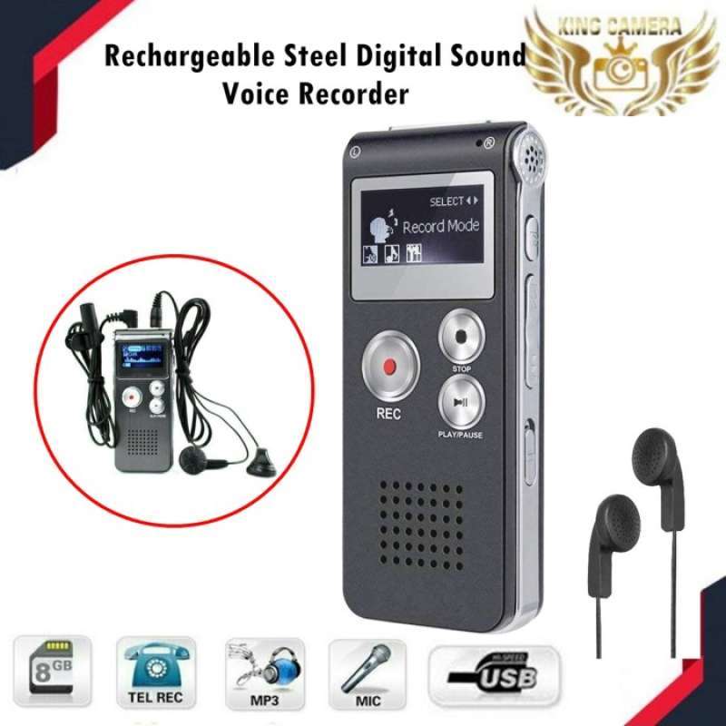 Promo Usb Digital Voice Recorder 8gb + Mp3 Player Diskon 23% Di Seller ...