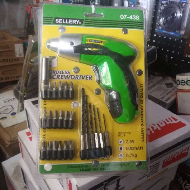 Promo Bor Obeng Baterai Mini Cordless Sellery Diskon 23% Di Seller ...