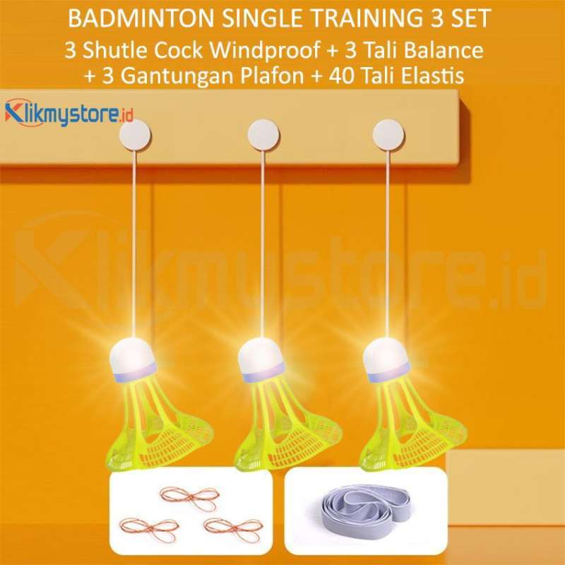 Jual Badminton Single Training Rebound Self Kit Alat Latihan ...