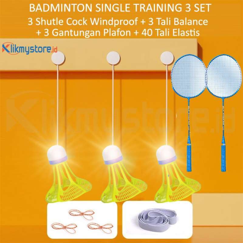 Jual Badminton Single Training Rebound Self Kit Alat Latihan ...