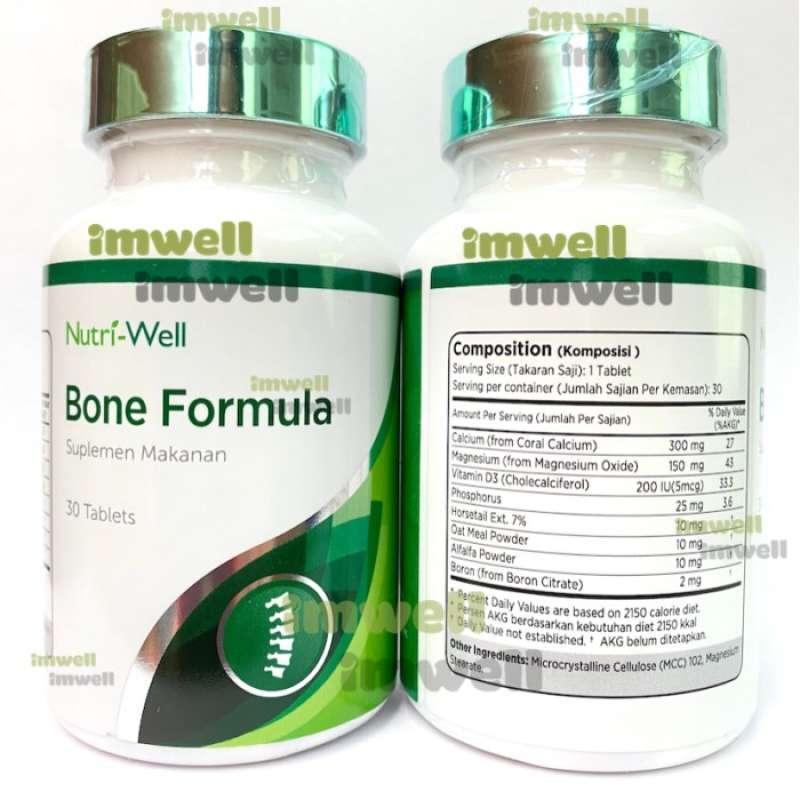 Promo Nutriwell Bone Formula Vitamin Tulang Calcium Magnesium Vitamin D3 Diskon 23% Di Seller ...