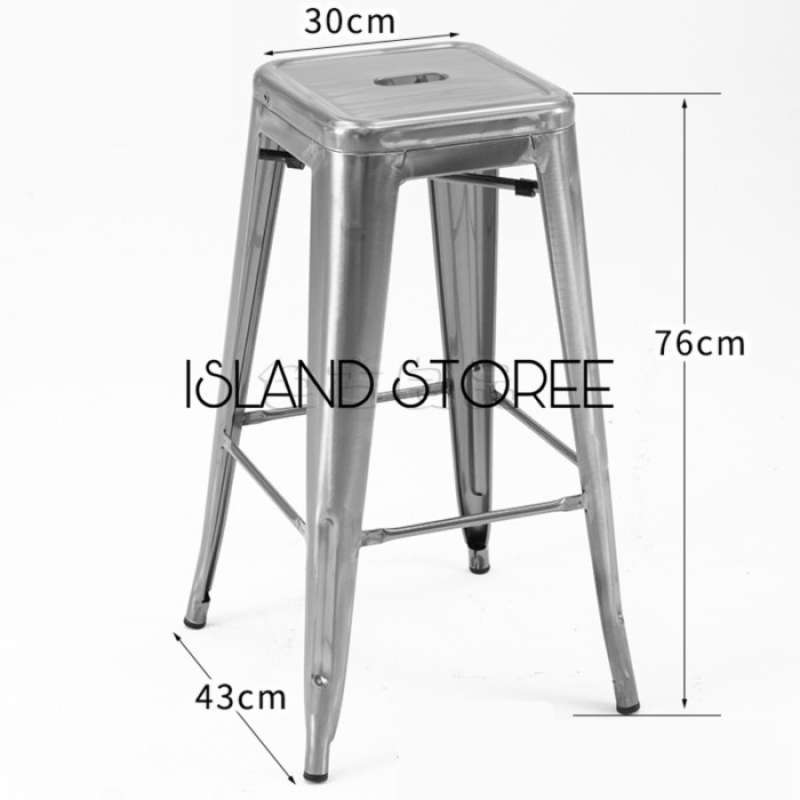 Promo Kursi Besi Kursi Cafe Kursi Tinggi Kursi Barstool Iron Chair 75cm ...