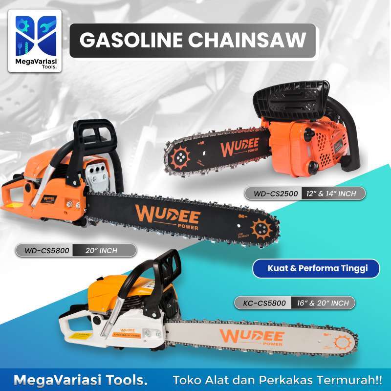 Jual Chainsaw Gergaji Rantai Elektrik Mini Gergaji Pemotong Kayu Gasoline Chainsaw Model 2500 ...