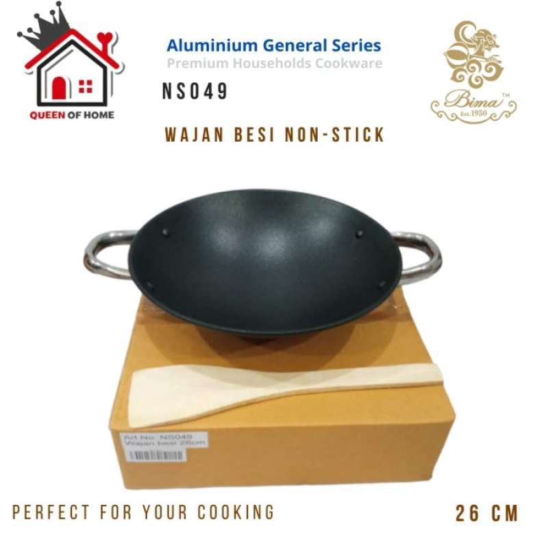 Promo Bima Wajan Besi Hitam Non Stick 26cm Anti Lengket Ns049 Fry Wok ...