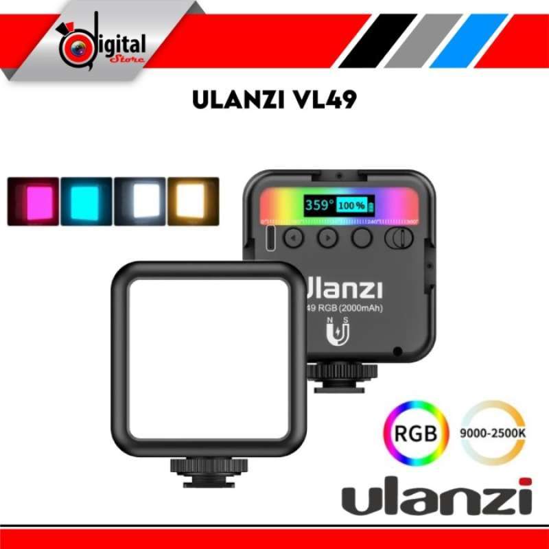 Promo Ulanzi Vl49 Rgb Light Led Lampu Portable Magnetic Video Photo ...