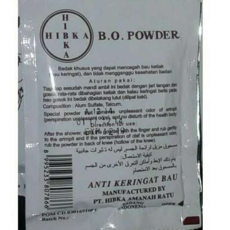 Jual Ready Stock Bedak Hibka Original B O Powder Anti Keringat Ketiak ...
