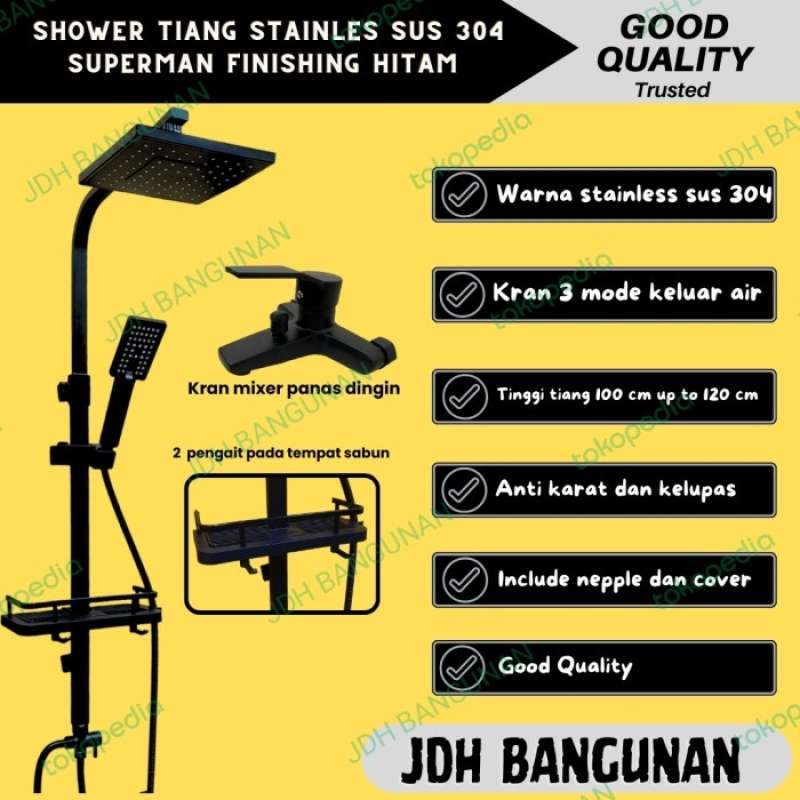 Promo Shower Tiang Set Stainless Dingin Saja Atau Panas Dingin Man ...