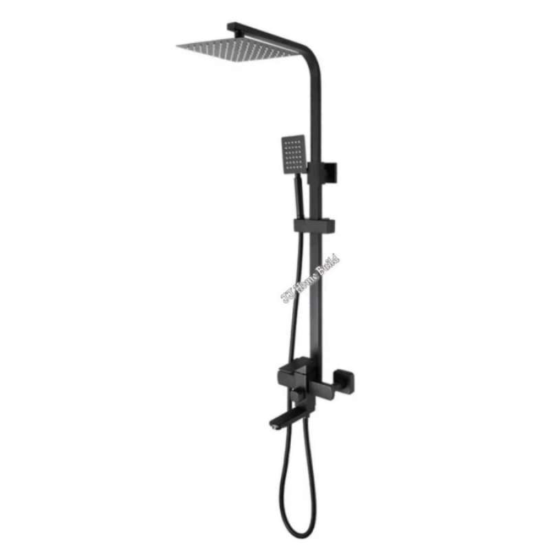 Promo Shower Set Column/shower Tiang Panas Dingin Black Hitam Matte Sus ...