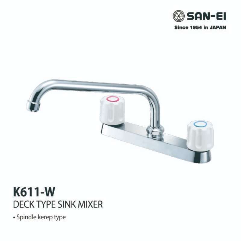 Promo San-ei Kran Dapur Deck Type Sink Mixer K611 W Diskon 23% Di Seller Specta Store ...