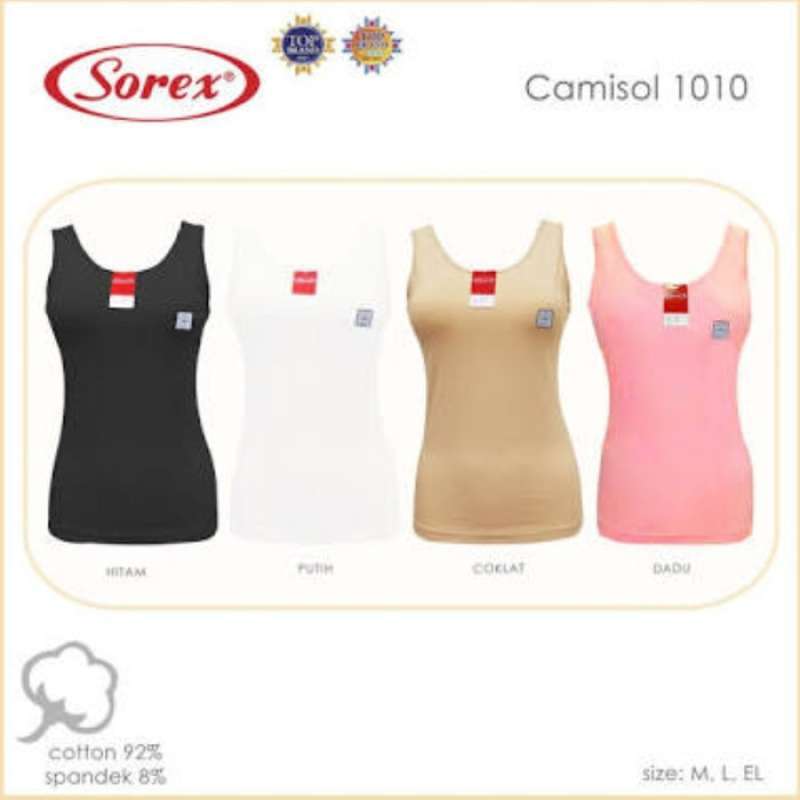 Jual Camisole Tanktop Sorex 1010, Ada Ukuran, Murah Dan Modis - M Merah Muda Di Seller Sangninja ...