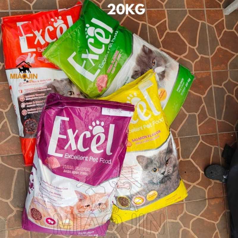 Jual Excel Cat Food 20kg - Makanan Kucing Kering Dry Murah Pakan Anabul ...