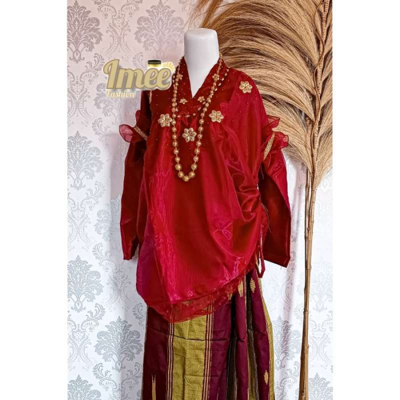 Jual Set Baju Bodo Modern Adat Bugis Makassar (baju Dan Sarung) - Hitam ...