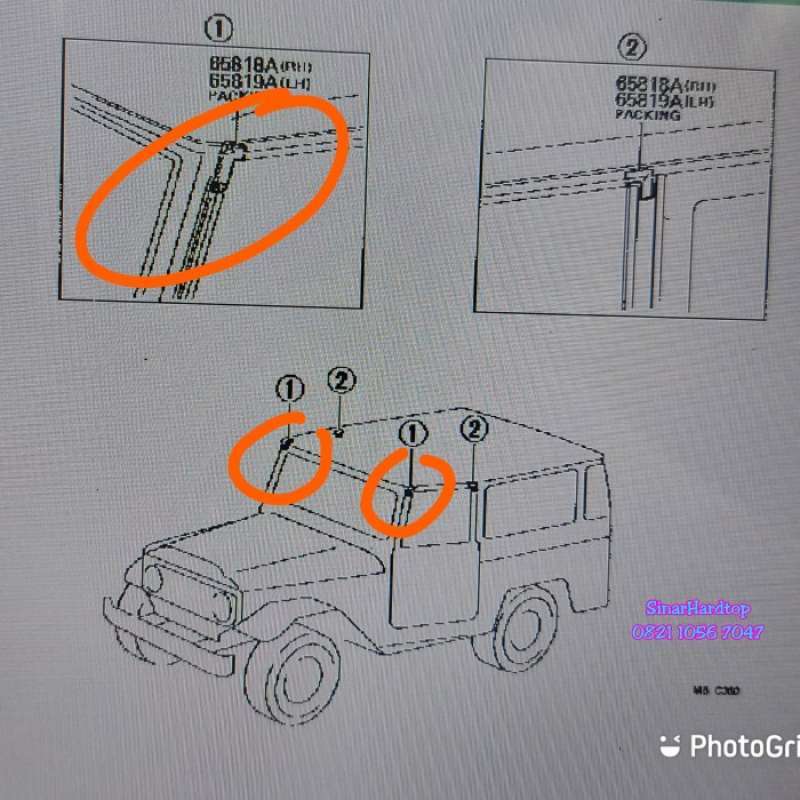 Promo Karet Siku Pintu Depan Hardtop Fj40 Bj40 Original Diskon 23% Di ...