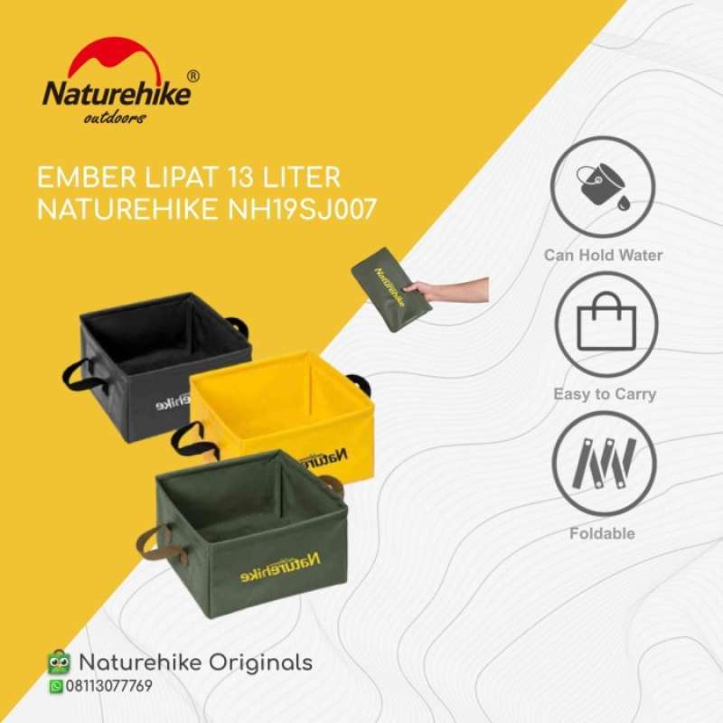 Promo Ember Lipat 13 Liter Naturehike Nh19sj007 Baskom Tempat Portable ...
