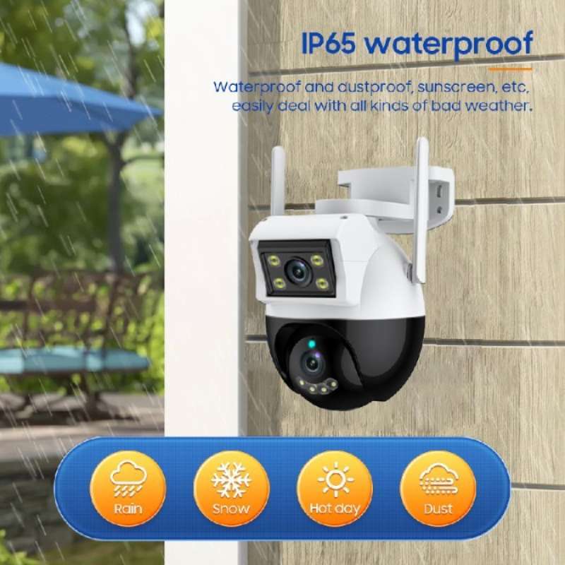 Promo Ipcam Cctv App Icsee 8mp 4k Wifi Ptz Camera Outdoor 5x Zoom Dual ...