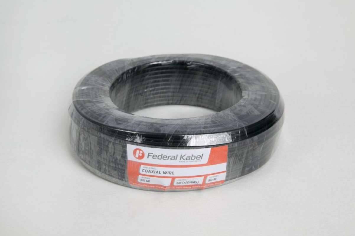Promo Federal Kabel Coaxial Rg-58 50 Ohm 50 Meter Diskon 23% Di Seller ...