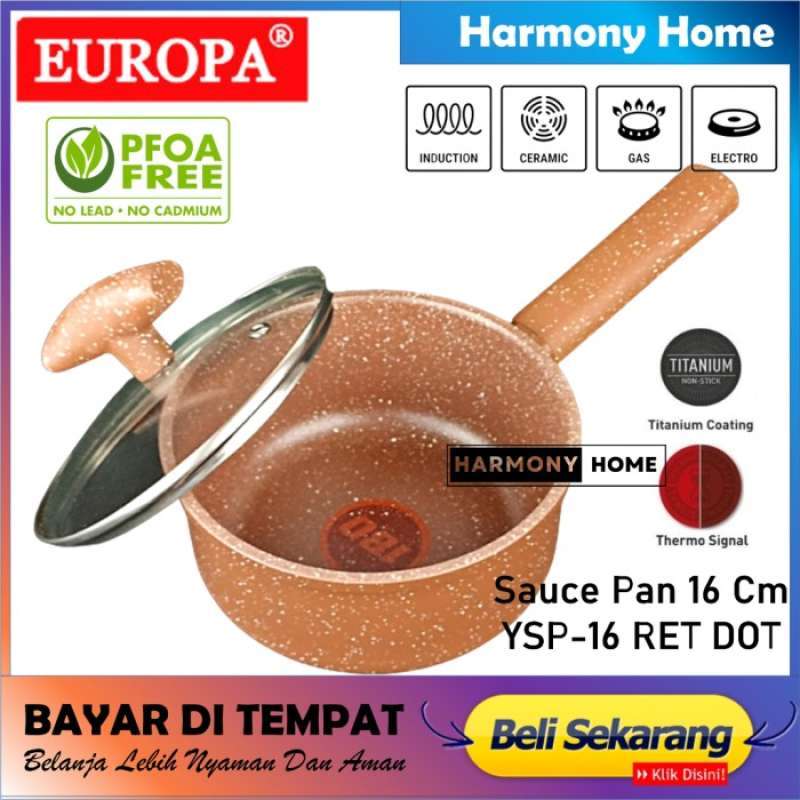Promo () Europa Cookware Sauce Panysp-16 Cm Red Dot Panci Susu Anti ...