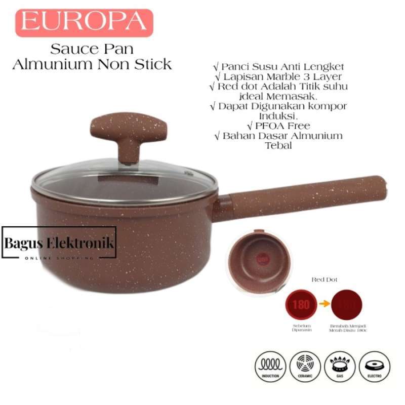 Promo () Europa Cookware Sauce Panysp-16 Cm Red Dot Panci Susu Anti ...