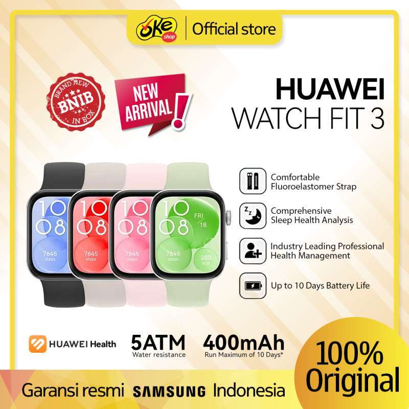 Promo Huawei Watch Fit 3 Smartwatch 1.82 Amoled Display - Black Diskon ...
