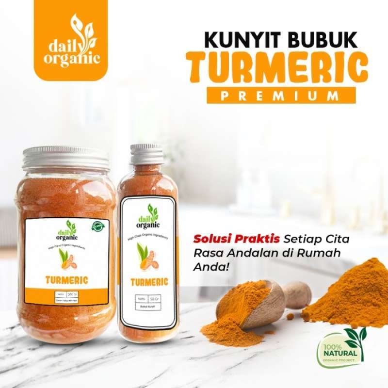 Promo Kunyit Bubuk Daily Organic Turmeric Powder Premium - Small 50gr ...