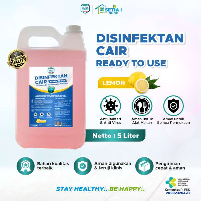 Promo Disinfektan Cair 5 Liter Klino Care Chlo.r.ide Base Ready To Use ...