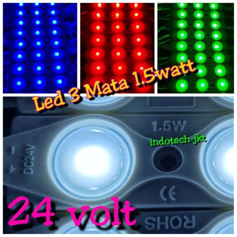 Promo Lampu Kolong Truk Bis 3 Mata Sorot Led 1.5 Watt 24 Volt - Kuning ...
