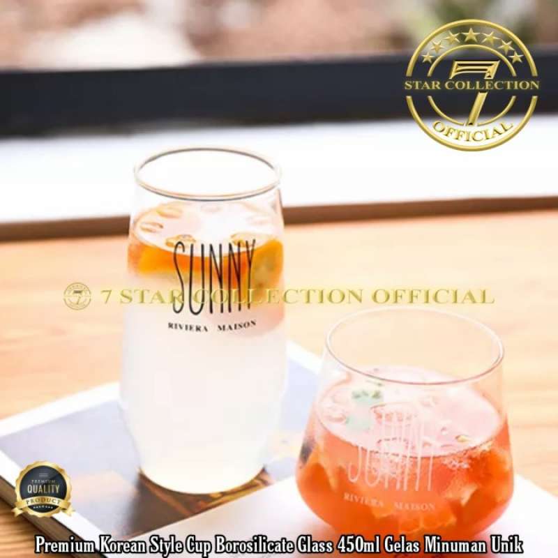 Promo Korean Style Cup Borosilicate Glass 450ml Gelas Minuman Unik - 3 Pcs Straw Diskon 42% Di ...