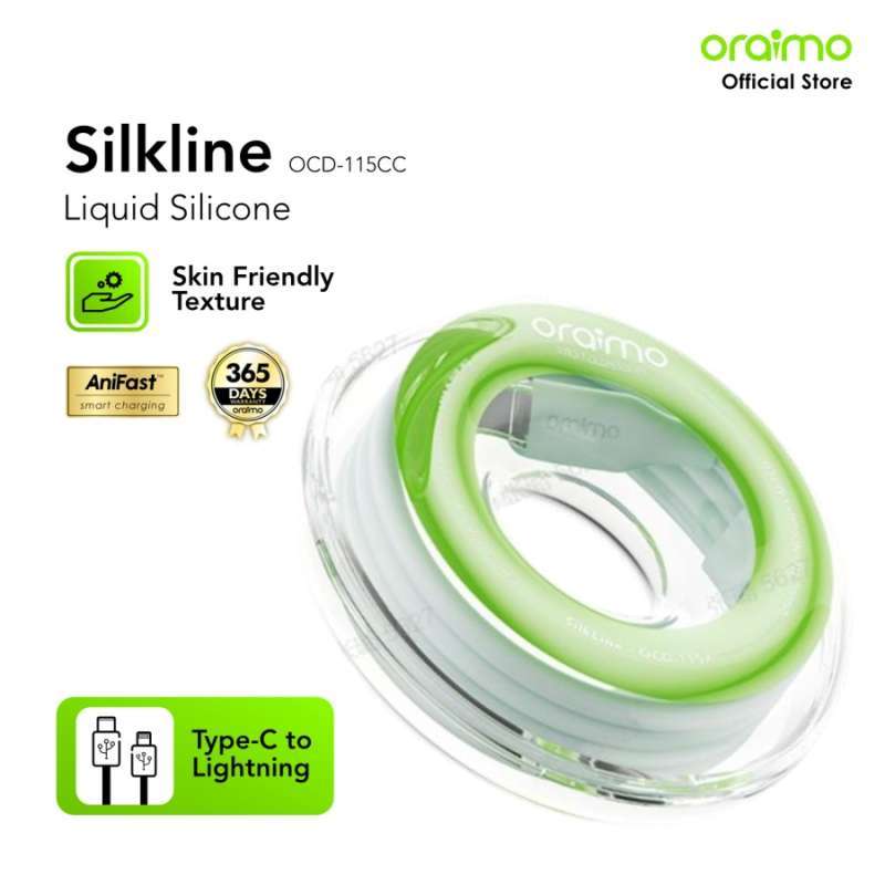 Promo Oraimo Data Cable Silkline Ocd-115 2.4a Type-c Micro Usb Lightning High Durability Dust ...