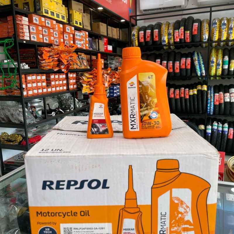 Jual Paket Oli Mesin Motor Matic Repsol Mxr Matic + Oli Gardan 120ml 1 ...