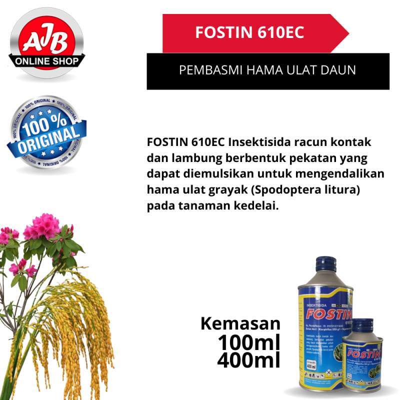 Jual Fostin 610 Ec Insektisida Fostin Postin Racun Hama Ulat Grayak ...