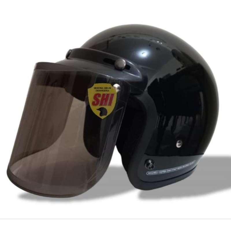 Promo Helm Bogo Polos Solid Dewasa Standar Sni Terbaru - Solid Hitam ...