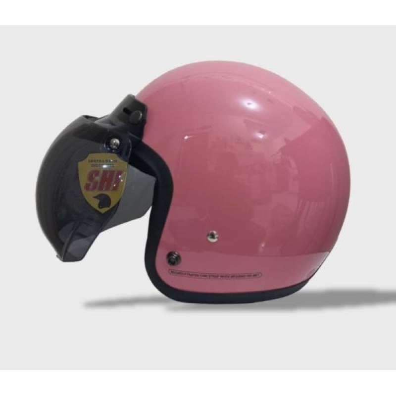 Promo Helm Bogo Polos Solid Dewasa Standar Sni Terbaru - Solid Peach ...