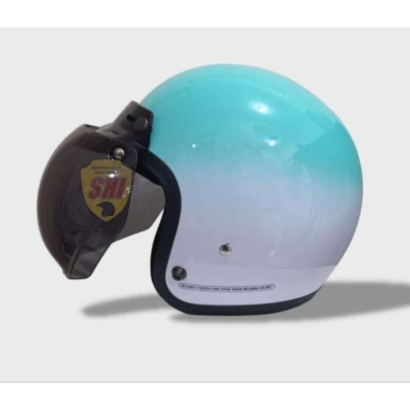 Promo Helm Bogo Polos Solid Dewasa Standar Sni Terbaru - Kaca Cembung ...