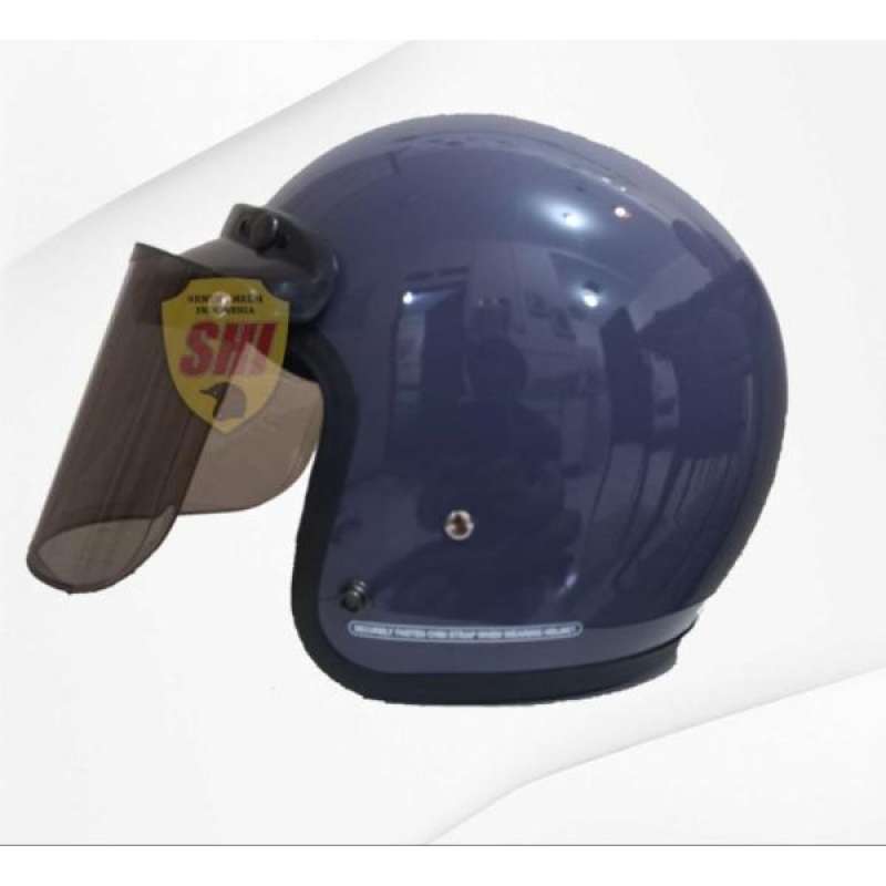 Promo Helm Bogo Polos Solid Dewasa Standar Sni Terbaru - Sld Greystone ...